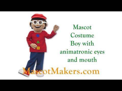 Animatronic Boy Mascot Costume for Academic Tutoring Services, LLC ...
