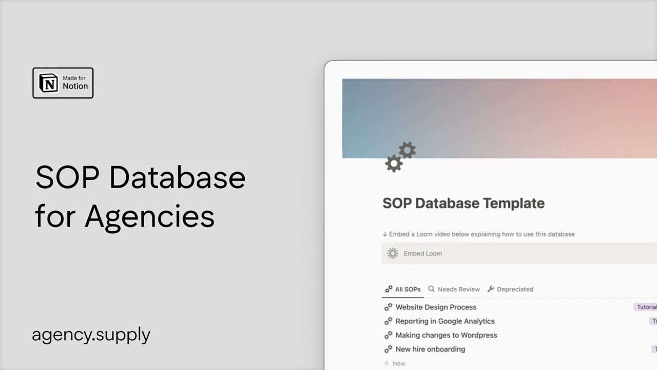 Notion SOP Template - Free Standard Operating Procedure Template
