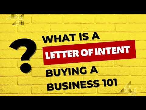 What is a letter of intent (LOI) when buying a business?