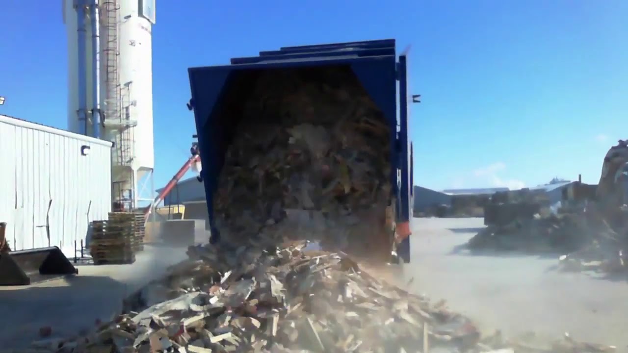 Compacted Wood Auger Compactor Container