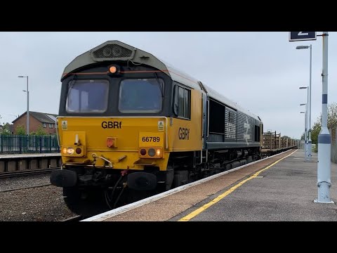 66789 & 66776 pass Folkestone West With Engineers Train | 30/5/2021