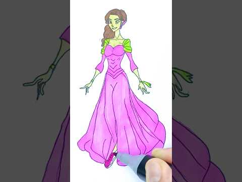 Barbie Coloring Pages Creating Dreamy Outfits drawing and coloring #coloringpages #coloring #barbie