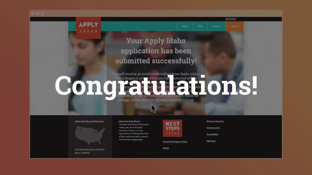 Apply Idaho Demo for Students