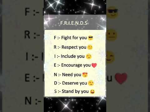 The real meaning of the word "F.R.I.E.N.D.S" read and share this to ur bestie or friends!🙆