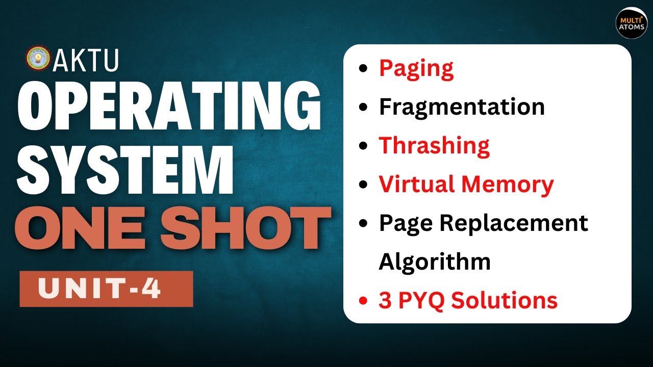 Operating System | Operating System Unit-4 One Shot | Operating System aktu | Aktu Exams | OS Unit-4
