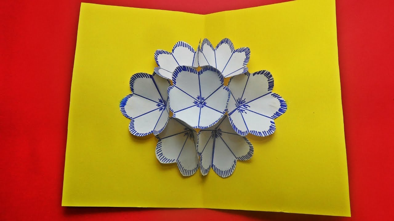 Tarjeta POP UP - Flores 3D -Tarjeta Para Regalar