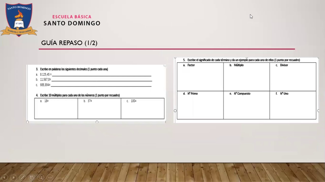 Explicación Guías Matemática 7°Básico