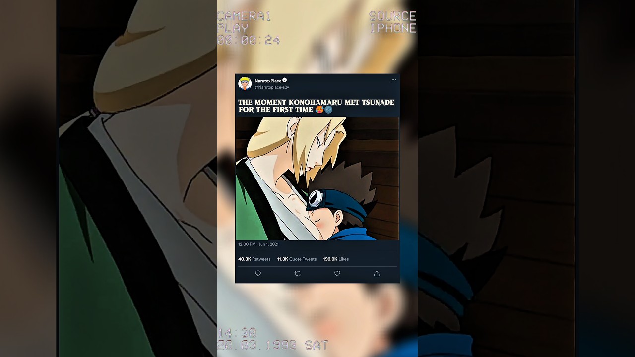 The moment Konohamaru met tsunade for the first time 🥵🌚#naruto #tsunade #konohamaru