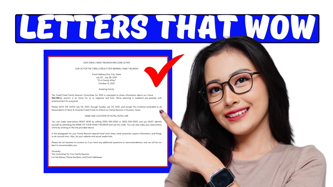 How To Write The Best Welcome Letters For Family Reunions?