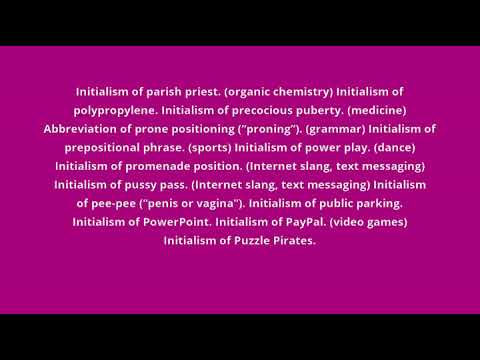 what is the meaning of PP