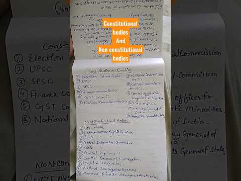 Constitutional bodies and non constitutional bodies #upscmotivation #pcs#cgl#chsl_exam