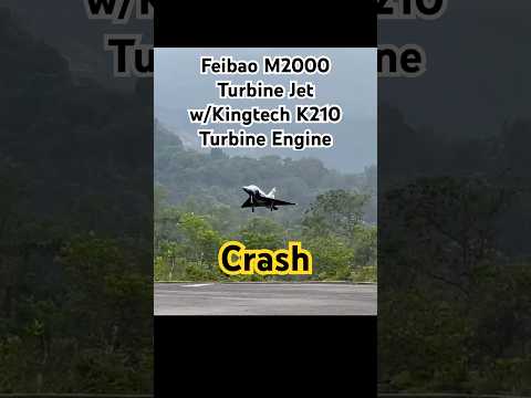 Landing Crash - Feibao M2000 Turbine Jet w/Kingtech K210 #rcwarbird #rcturbine #rcplanecrash #rcjet
