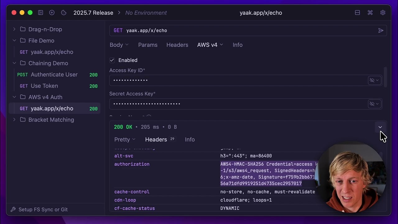 Yaak 2025.7: Superpowered Sidebar, AWS Auth, and Postman Environment Import