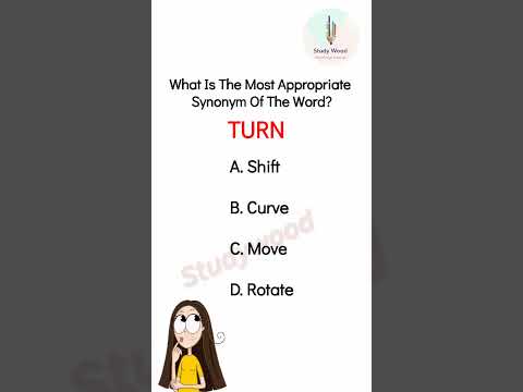 What Is The Most Appropriate Synonym Of The Word - TURN #shorts #english