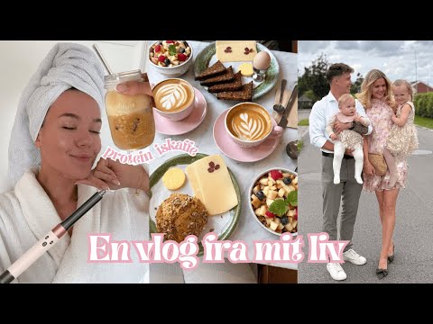 Protein iskaffe, krøller med Dyson Airwrap, kaffe m. Anna, gør mig klar til fødselsdag