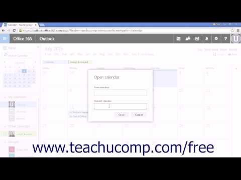 Outlook Web App Tutorial Adding Shared Calendars 2015 Microsoft Training