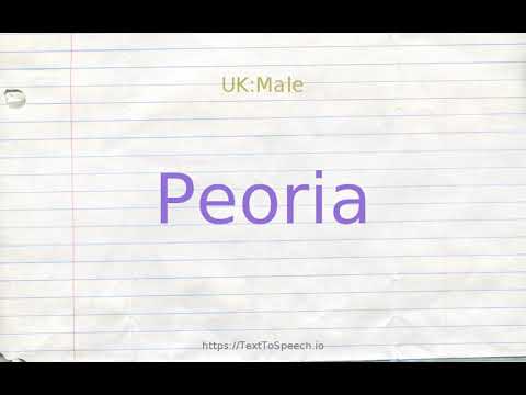 How to pronounce peoria