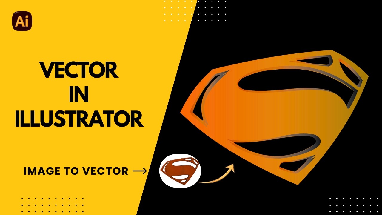 Realistic Vector Art illustrator | How to Vectorize a PNG Image in illustrator | Superman Logo
