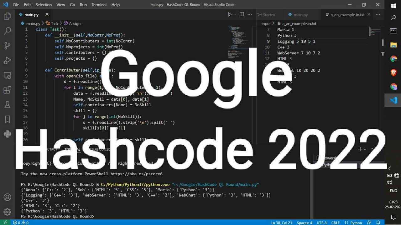 Google Hashcode Competition (Python Solution) - 2022 | with My Source Code