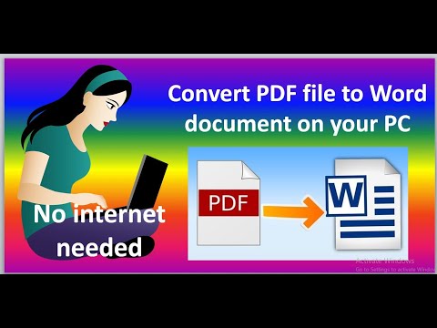 Convert PDF file to Word document on your PC