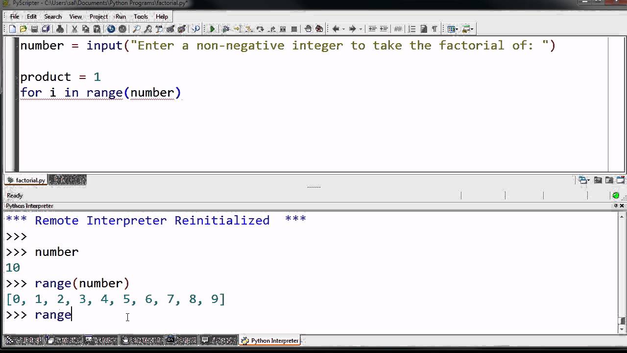 006 Writing a Simple Factorial Program  Python 2