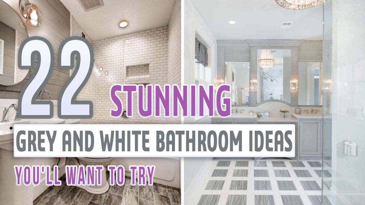 22 Stunning Grey and White Bathroom Ideas Youll Want to Try