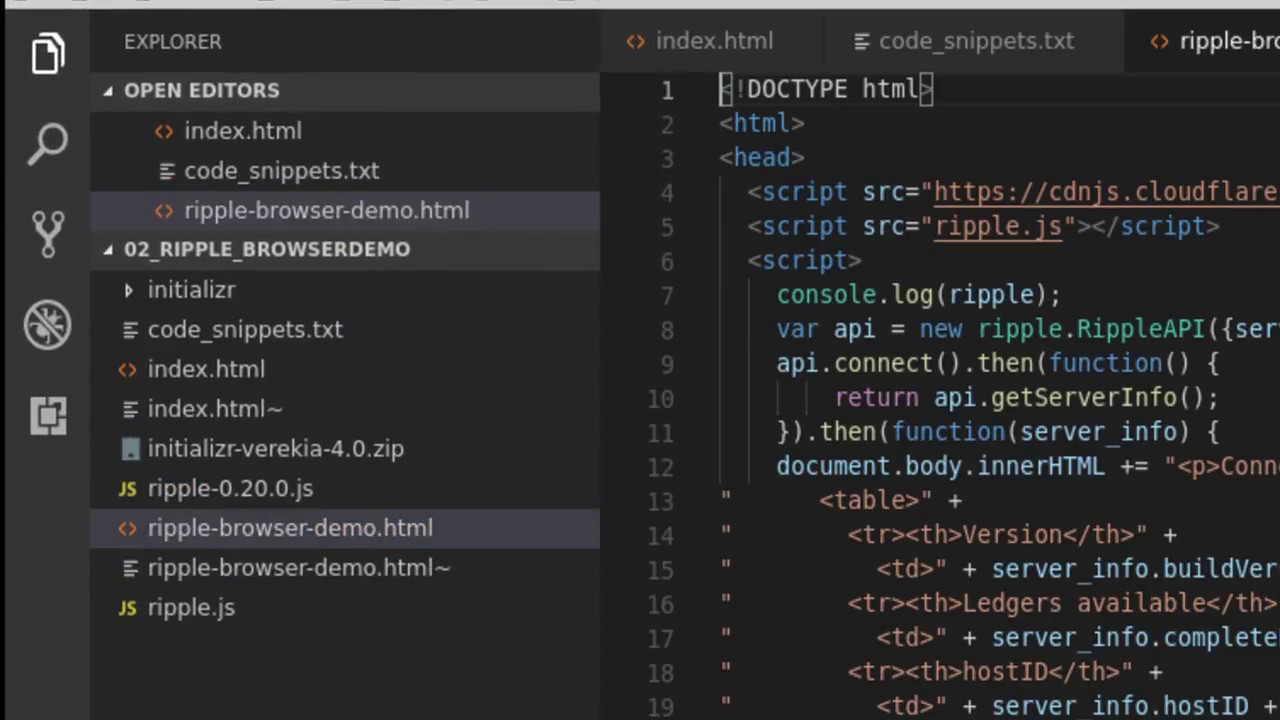 Using Ripple Javascript library