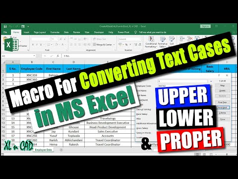 Macro for converting Text into Lower, Upper and Proper Case