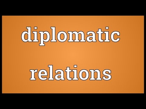 Diplomatic relations Meaning