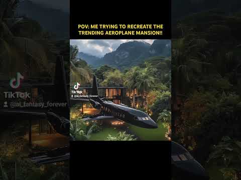 Trending Airplane shaped Mansion!! #shorts #ai