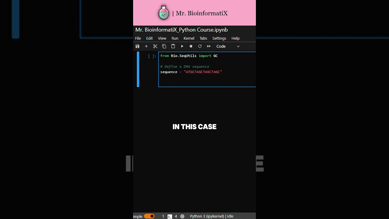 Bioinformatics Trick in Python 🌟| Bioinformatics for Beginners