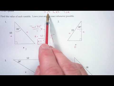 Sin, Cos, Tan & Pythagorean Theorem (Geometry 11.6a pt 1)