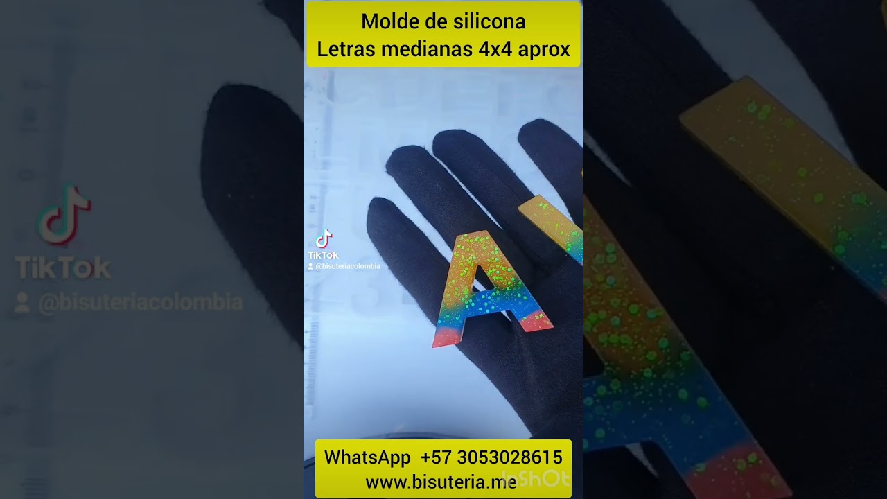 Molde de letras en silicona para resina epoxica