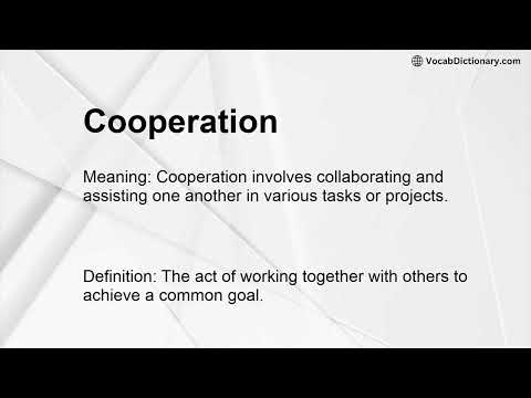 Cooperation Meaning