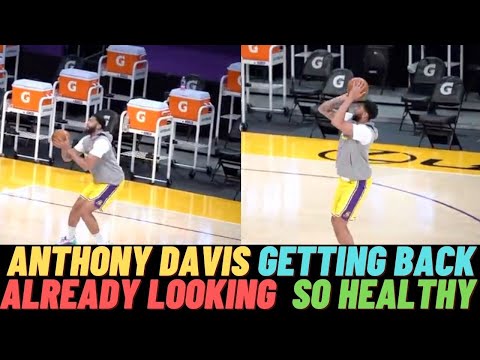 Anthony davis injury update looks healthy training video with Lakers Pre-game staples centre
