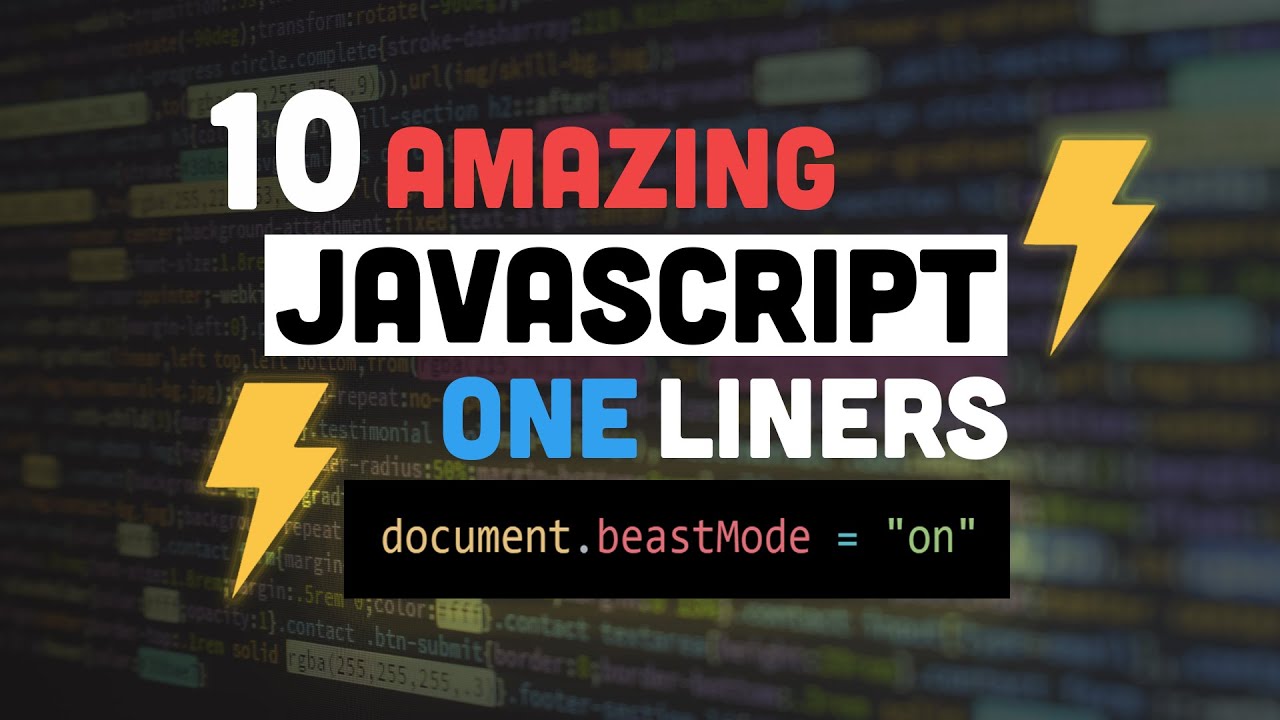 10 JavaScript One Liners YOU MUST KNOW!