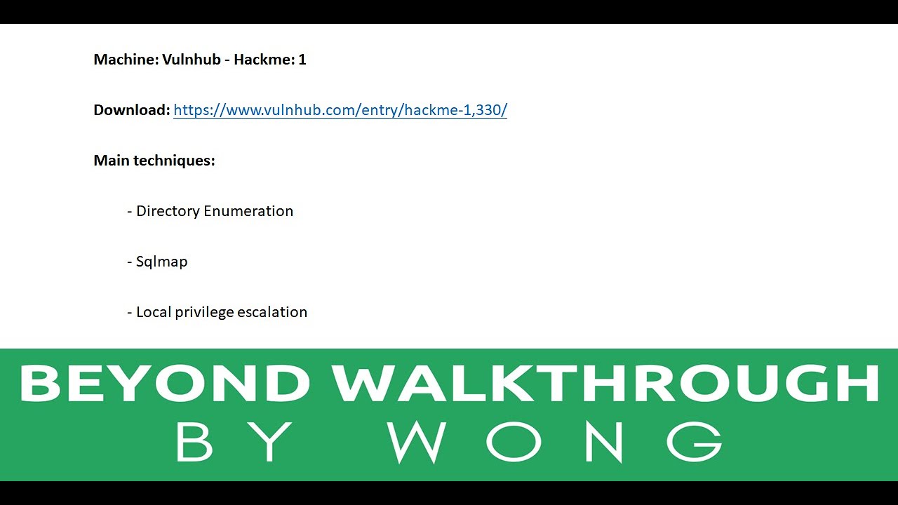 Cyber Security | Ethical Hacking |  Pentesting Lab | Vulnhub |  Walkthrough | Hackme 1