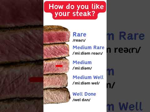 How do you like your steak? #english #englishvocabulary #learnenglish