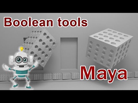 How to use Boolean tool in Maya .. in Hindi.
