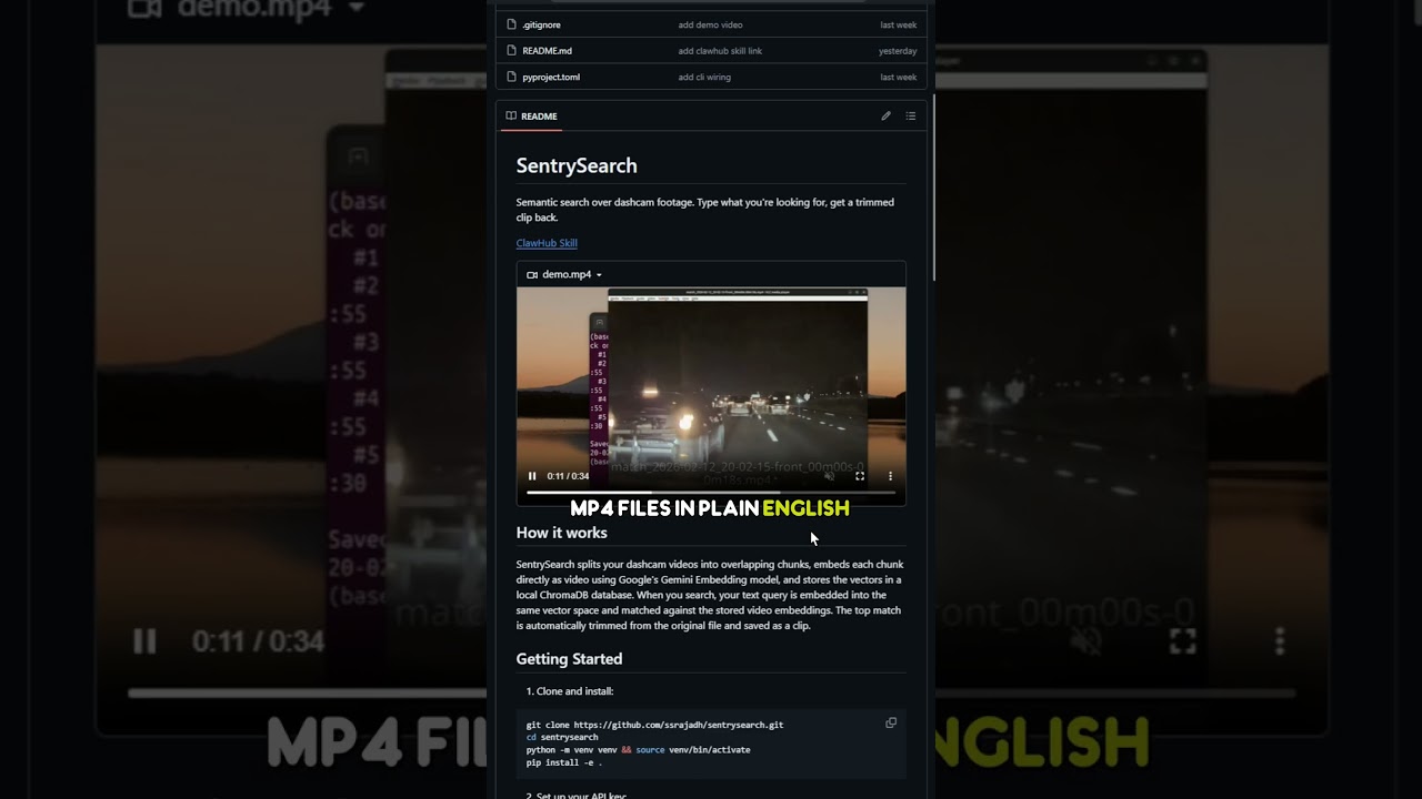 SentrySearch: A Python CLI that lets you search raw MP4 files in plain English