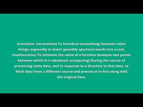 what is the meaning of interpolate