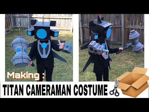 How to make a Titan cameraman costume #titancameraman #skibiditoilet #cosplay