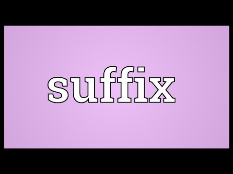 Suffix Meaning