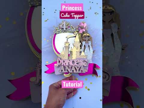 How to make a DIY Princess Mirror Cake Topper Tutorial | Cricut Design Space | Step by Step |