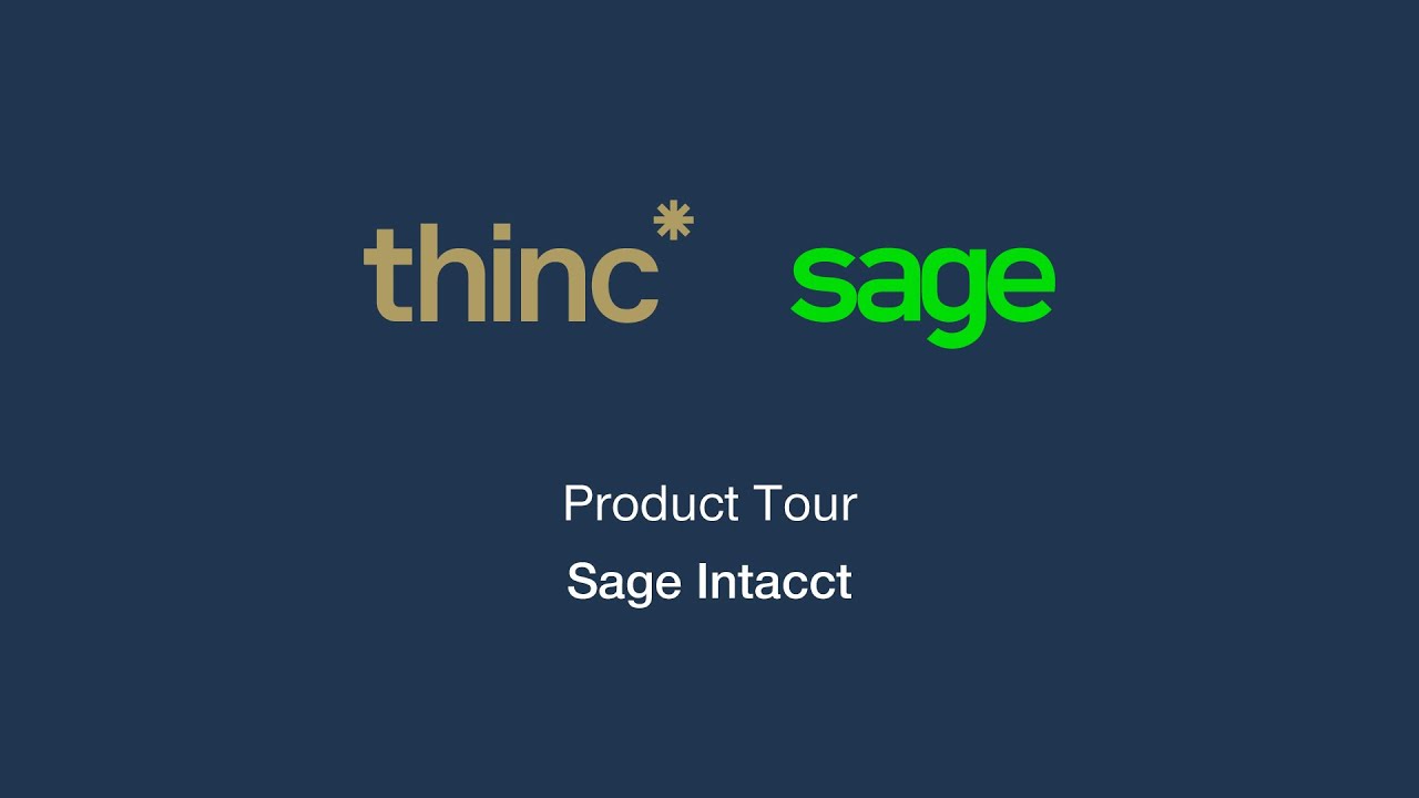 Sage Intacct - Product Tour