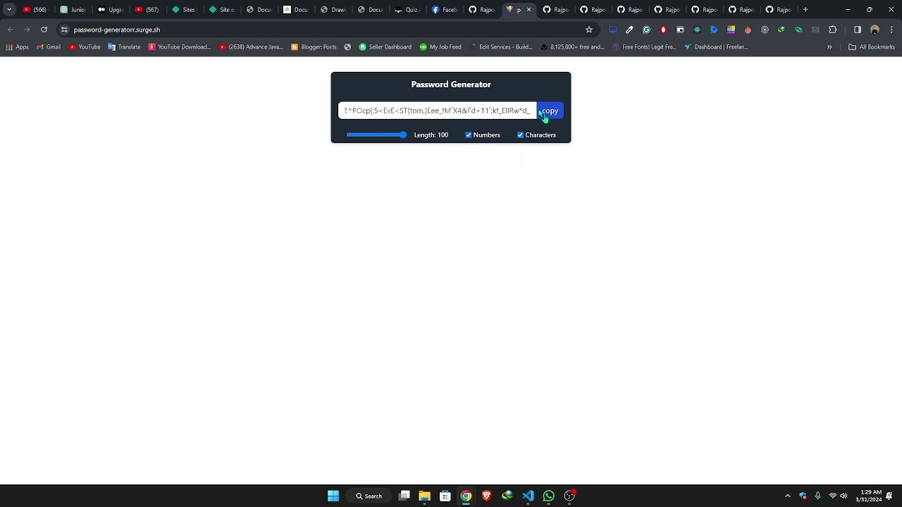 password generator using reactJS | useState | useEffect | useCallback | useRef | Rajpoot Developer