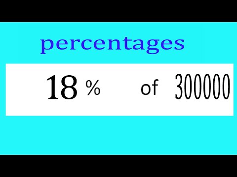 Percentages 18 Percentage(%) of 300000
