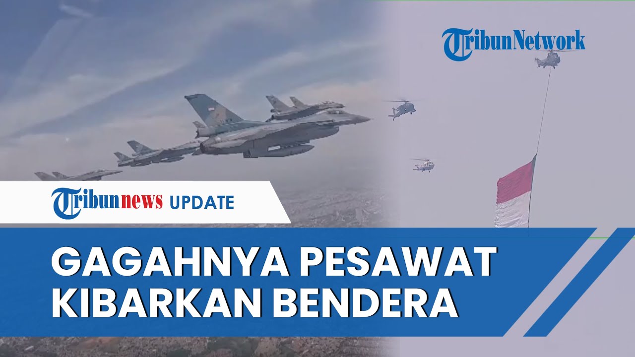 Momen Flypass Pesawat TNI-Polri Garuda dan Nusantara Flight seusai ...