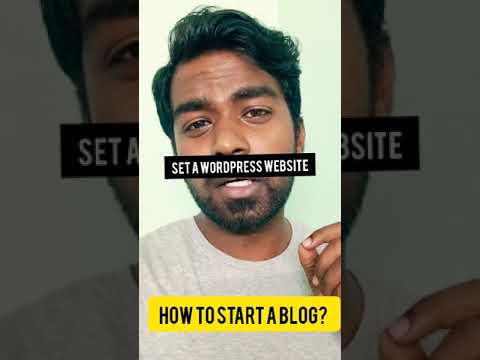 How to start a Blog in tamil