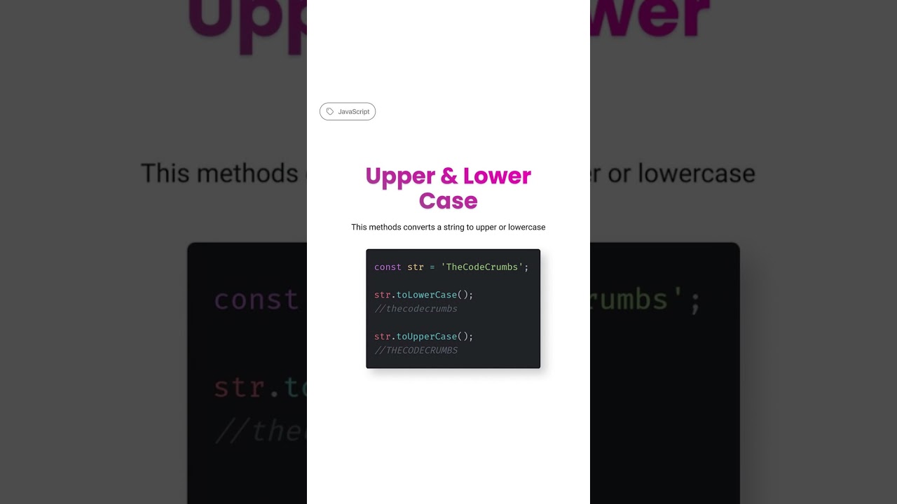 JavaScript string methods #javascript || Javascript tutorial for beginners #shorts